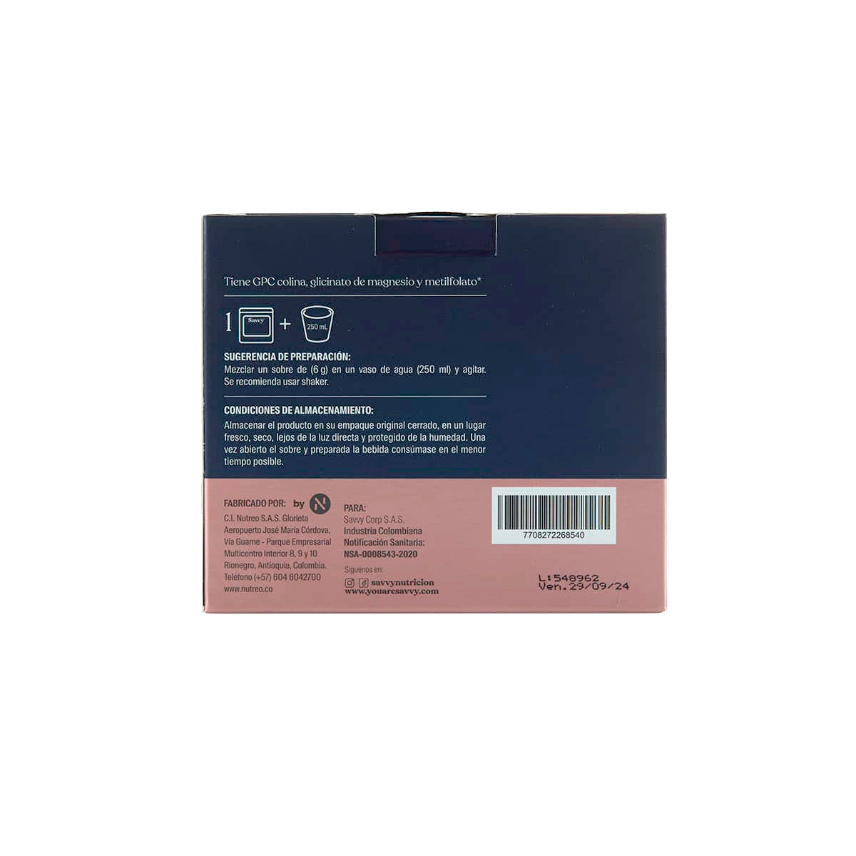 Savvy Renew® | Alfa GPC colina y glicinato de magnesio en polvo